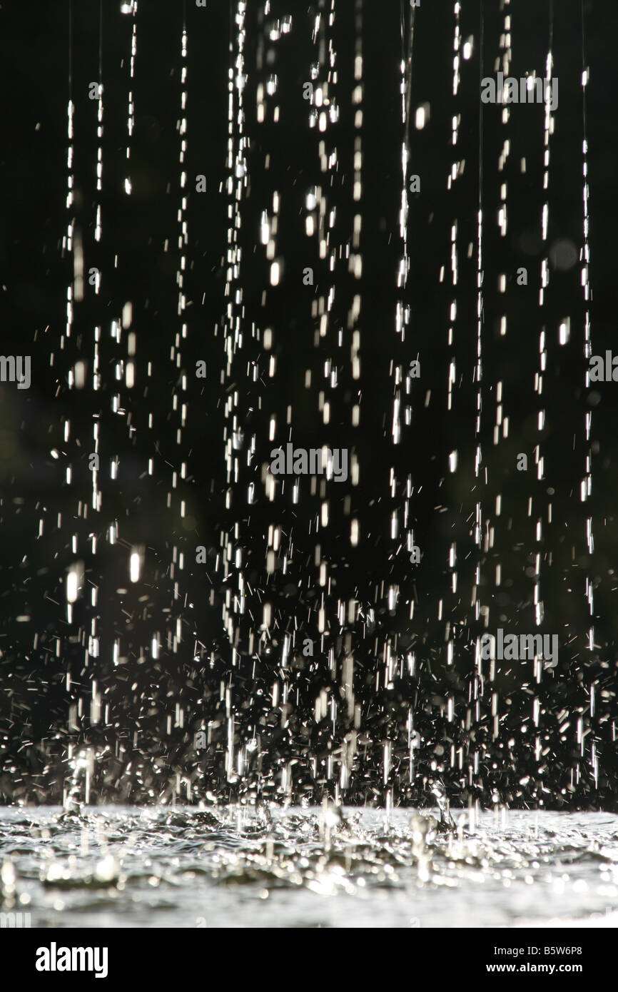 abstract many water drops falling on ground floor Stock Photo - Alamy