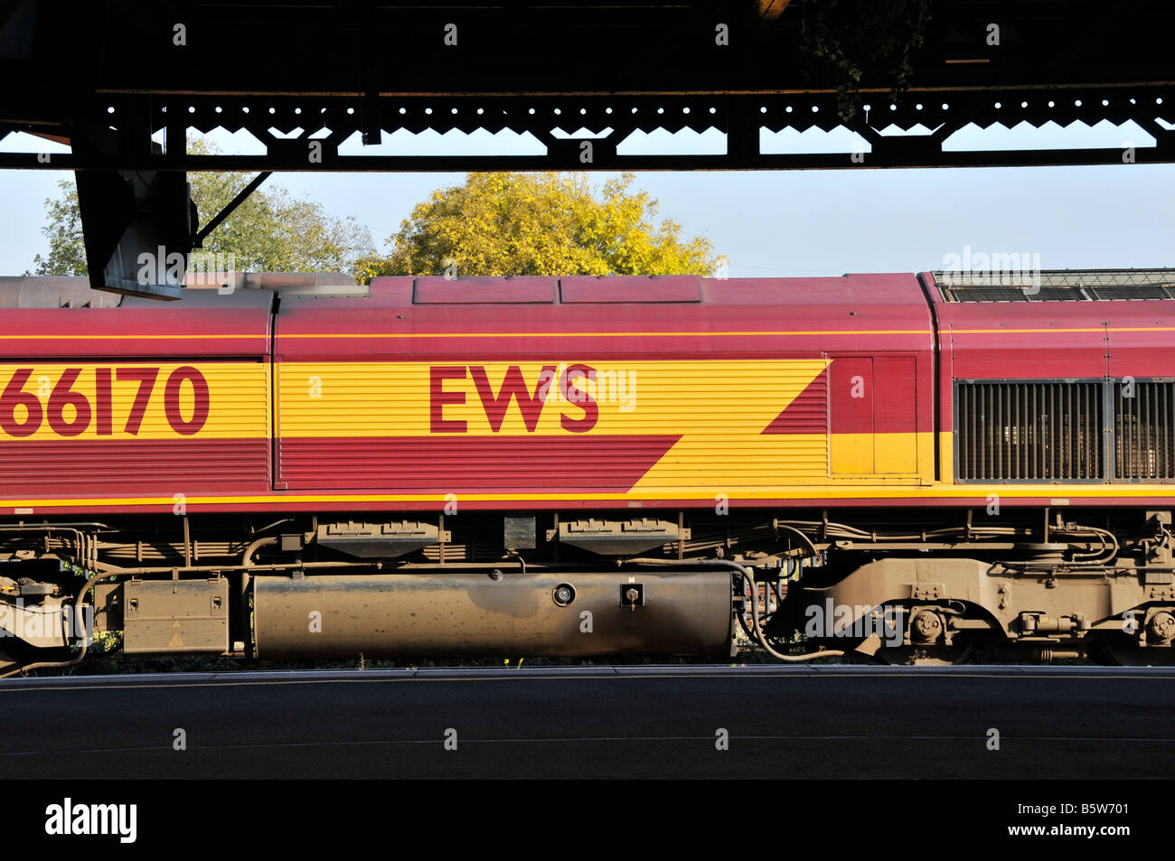 EWS - English, Welsh and Scottish Railway Engine - view through ...