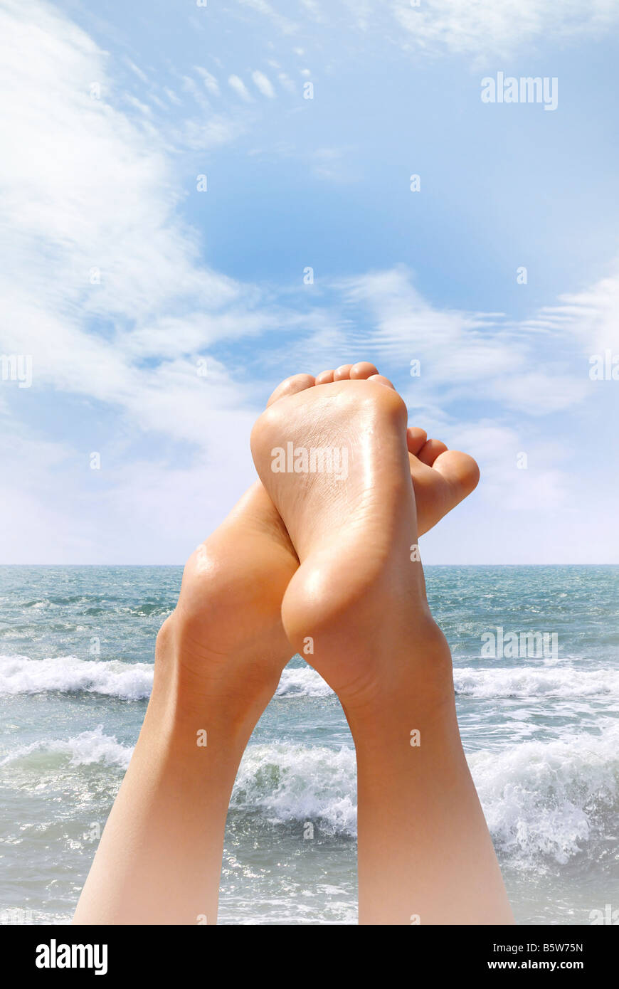 Woman Feet Stock Photo - Alamy