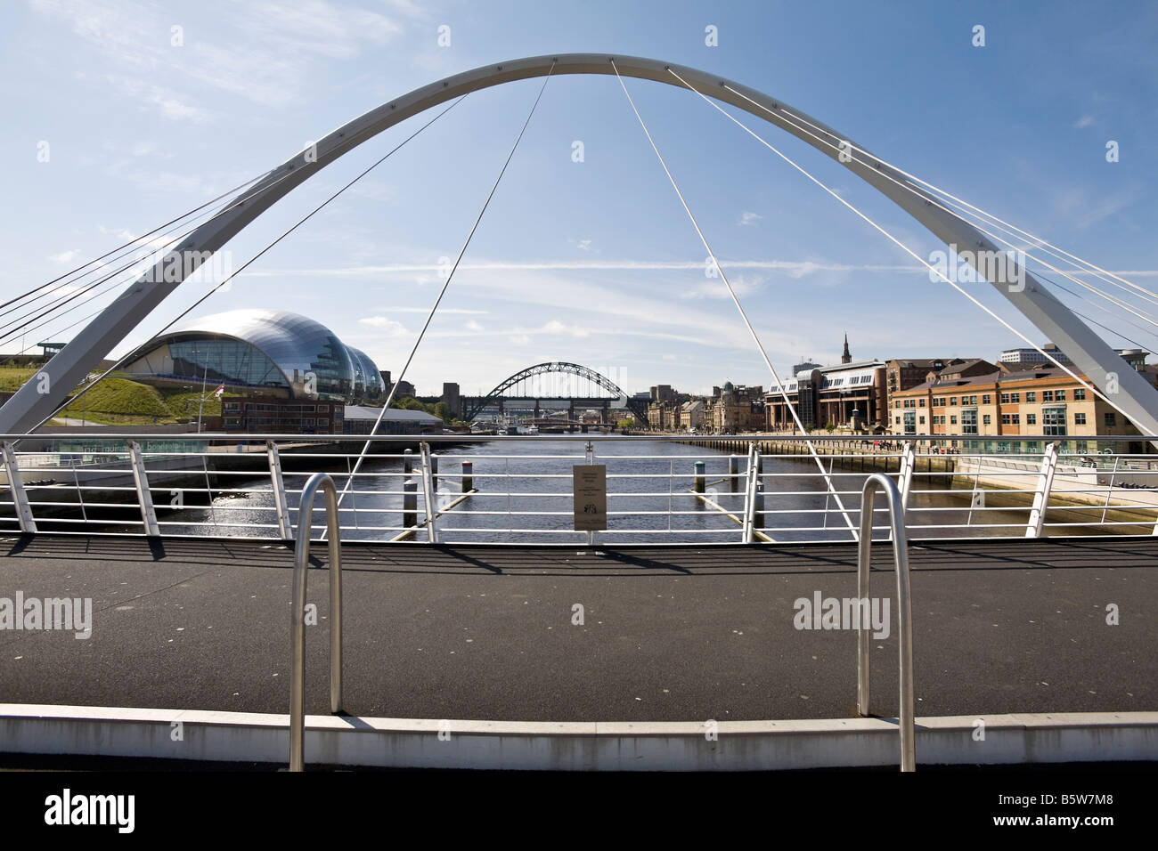 The Gateshead Millennium Bridge over the River Tyne, NewcastleGateshead ...