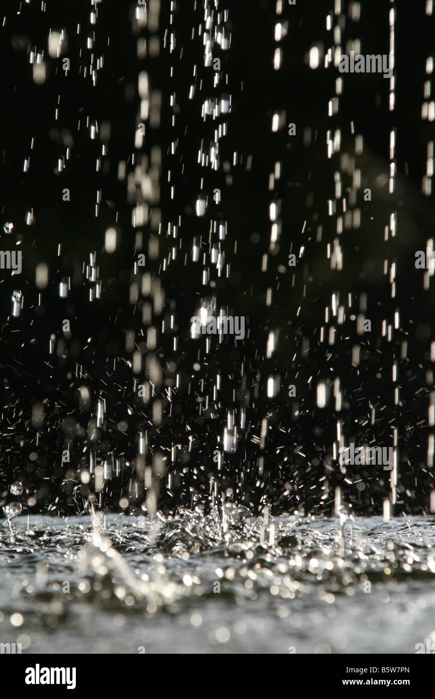 abstract many water drops falling on ground floor Stock Photo - Alamy