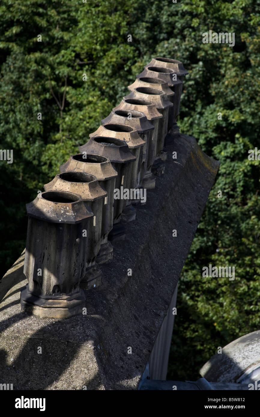 Chimney pots, NewcastleGateshead, Tyneside, England, United Kingdom ...