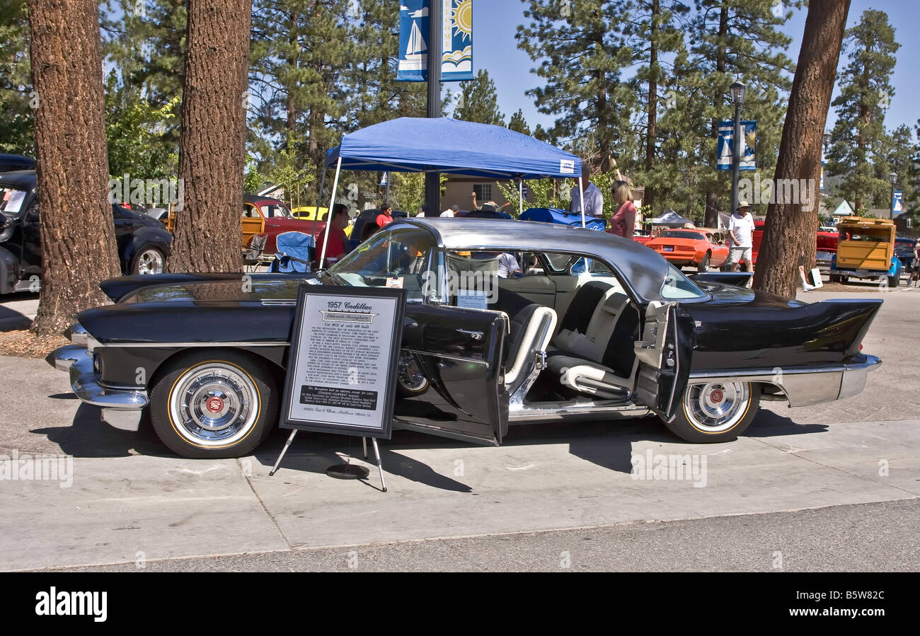 Black and silver 1957 Cadillac Elderado Brougham Stock Photo - Alamy