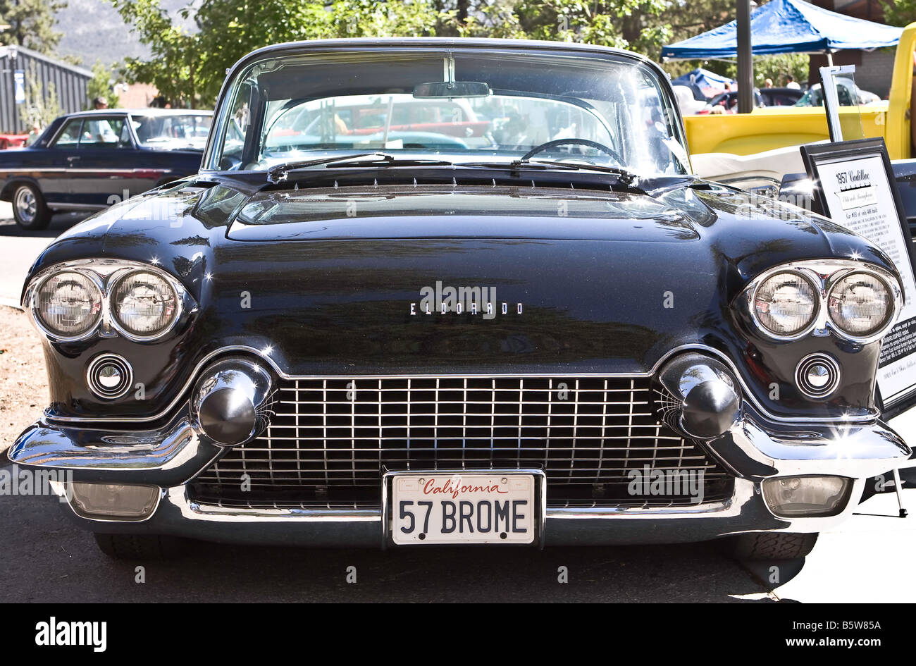 Black and silver 1957 Cadillac Elderado Brougham Stock Photo - Alamy