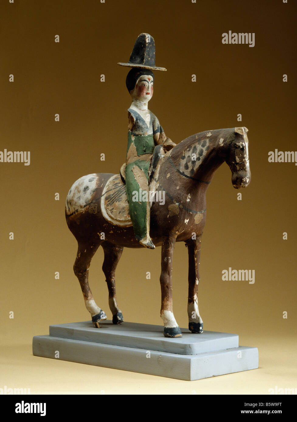 Winged griffin in painted stucco. From Astana 7th-8th century . Ast iii ...