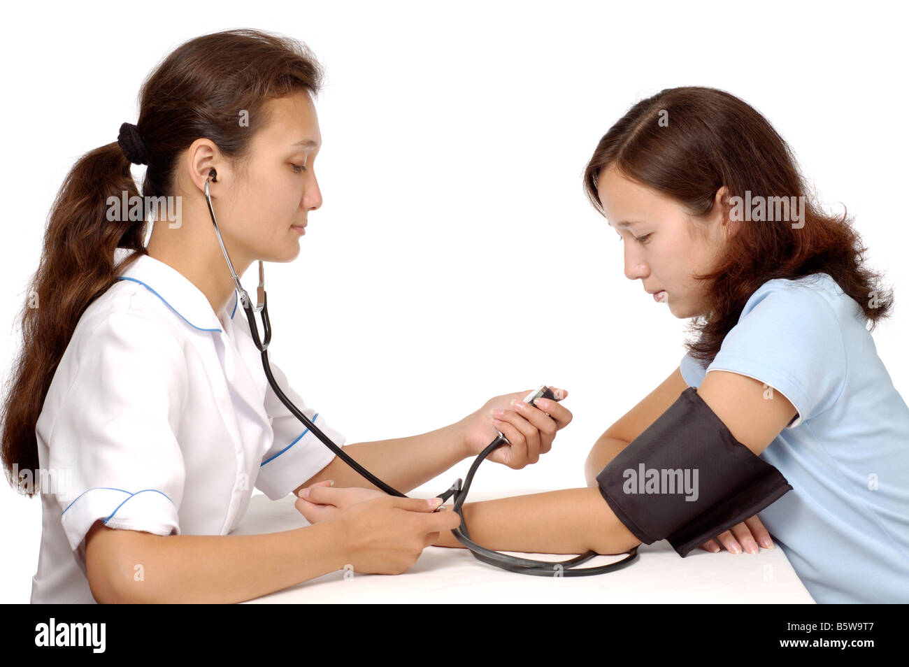 Two nurses checking blood hi-res stock photography and images - Alamy