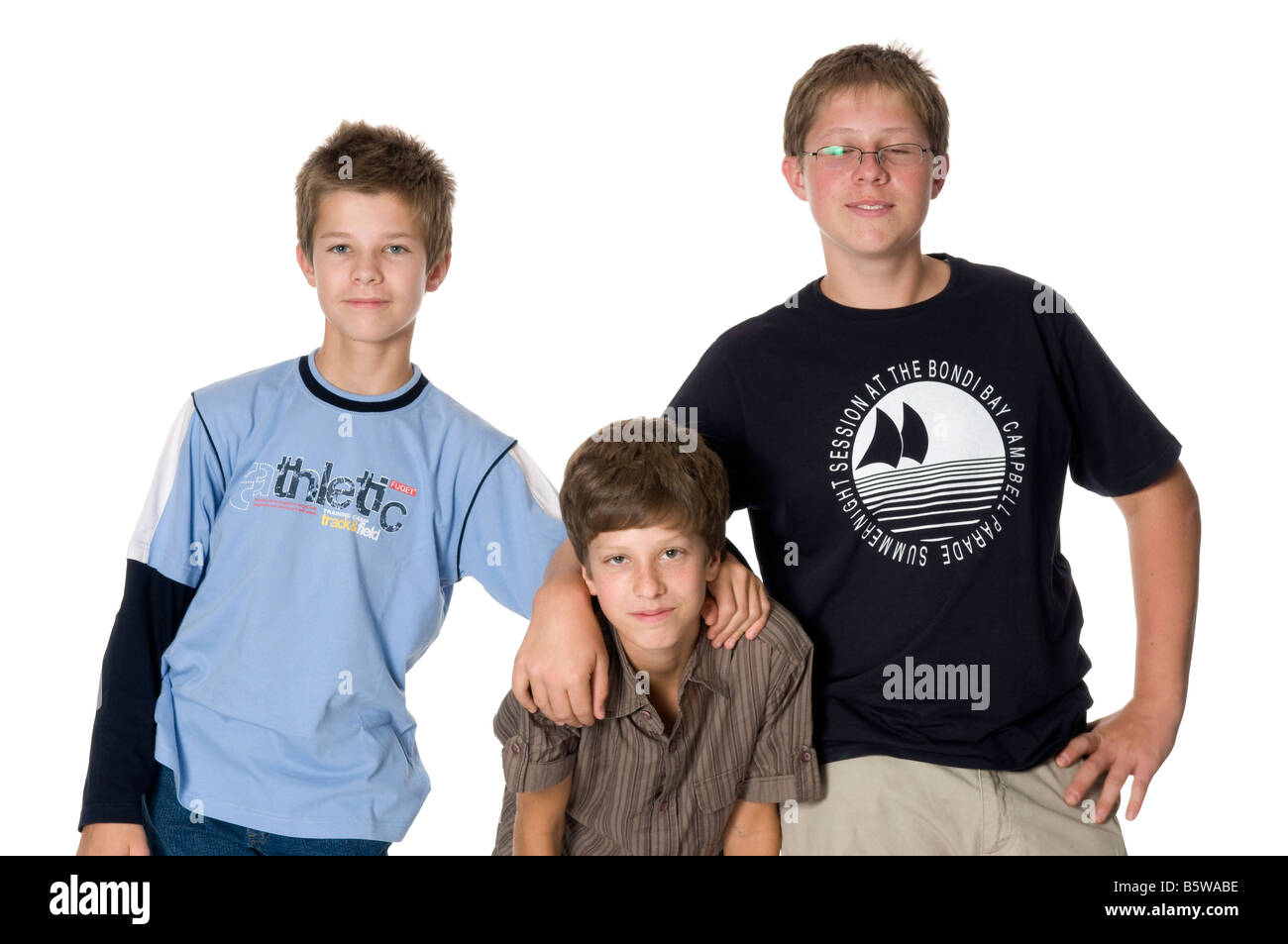 Three young boys Stock Photo - Alamy
