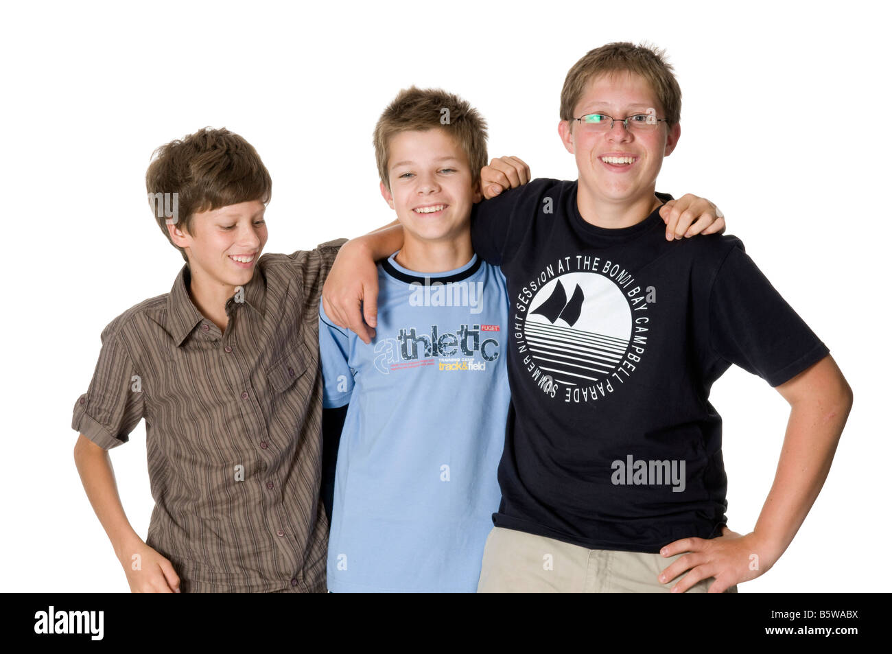 Three young boys Stock Photo - Alamy