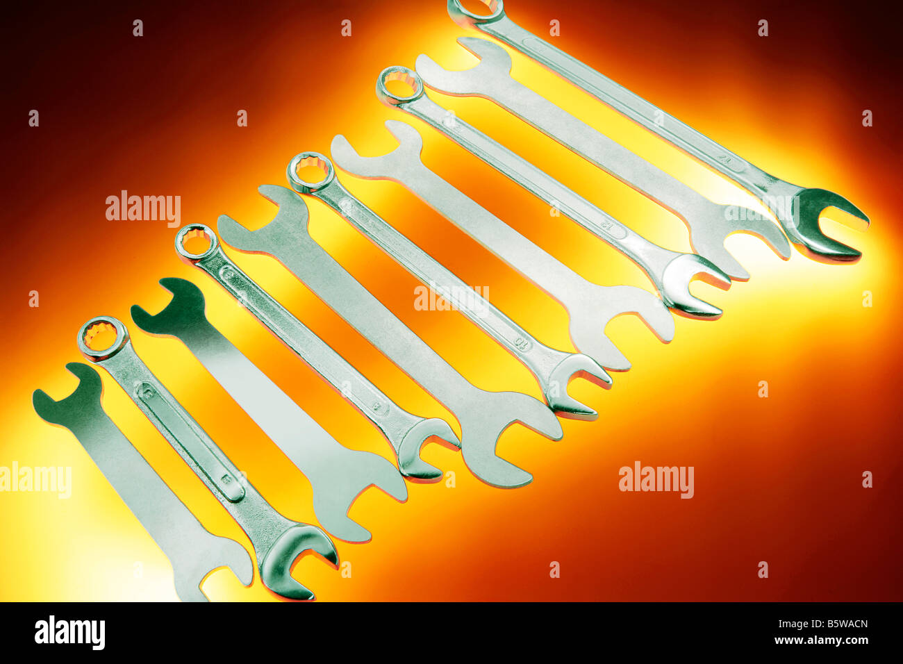 Row of Spanners Stock Photo - Alamy