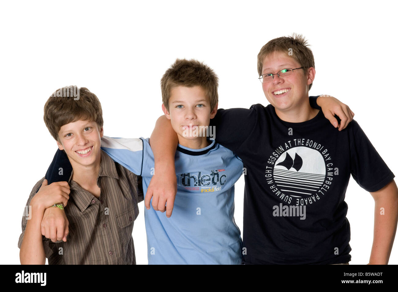 Three young boys Stock Photo - Alamy