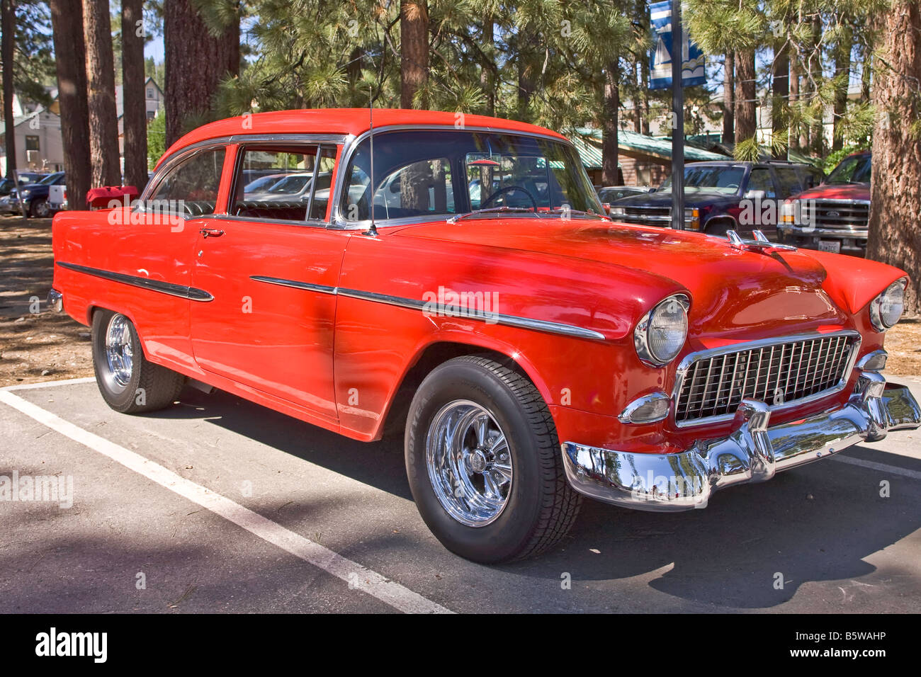 Red two door coupe Stock Photo - Alamy