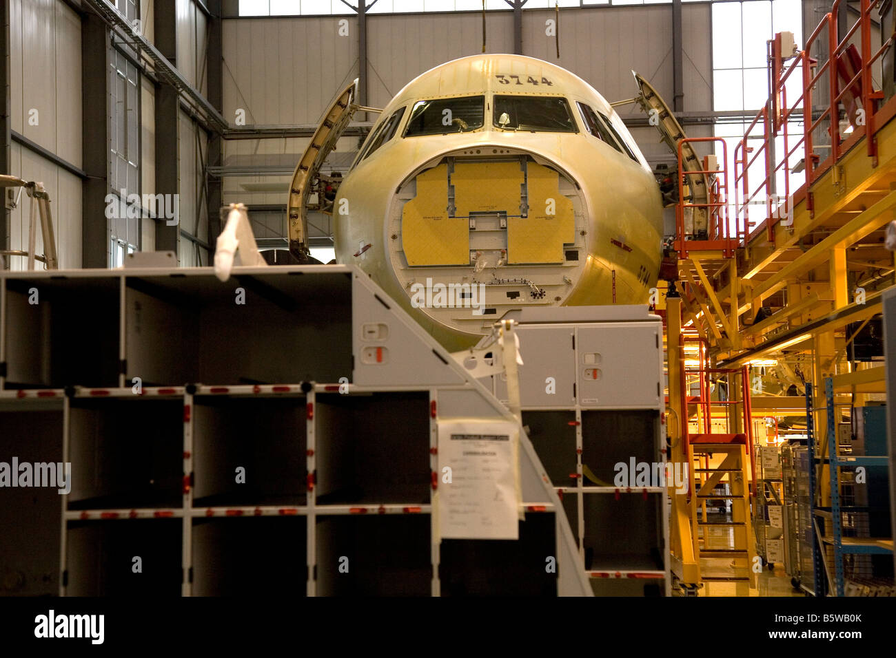 Aircraft are constructed in the Airbus plant in Hamburg, Germany Stock ...