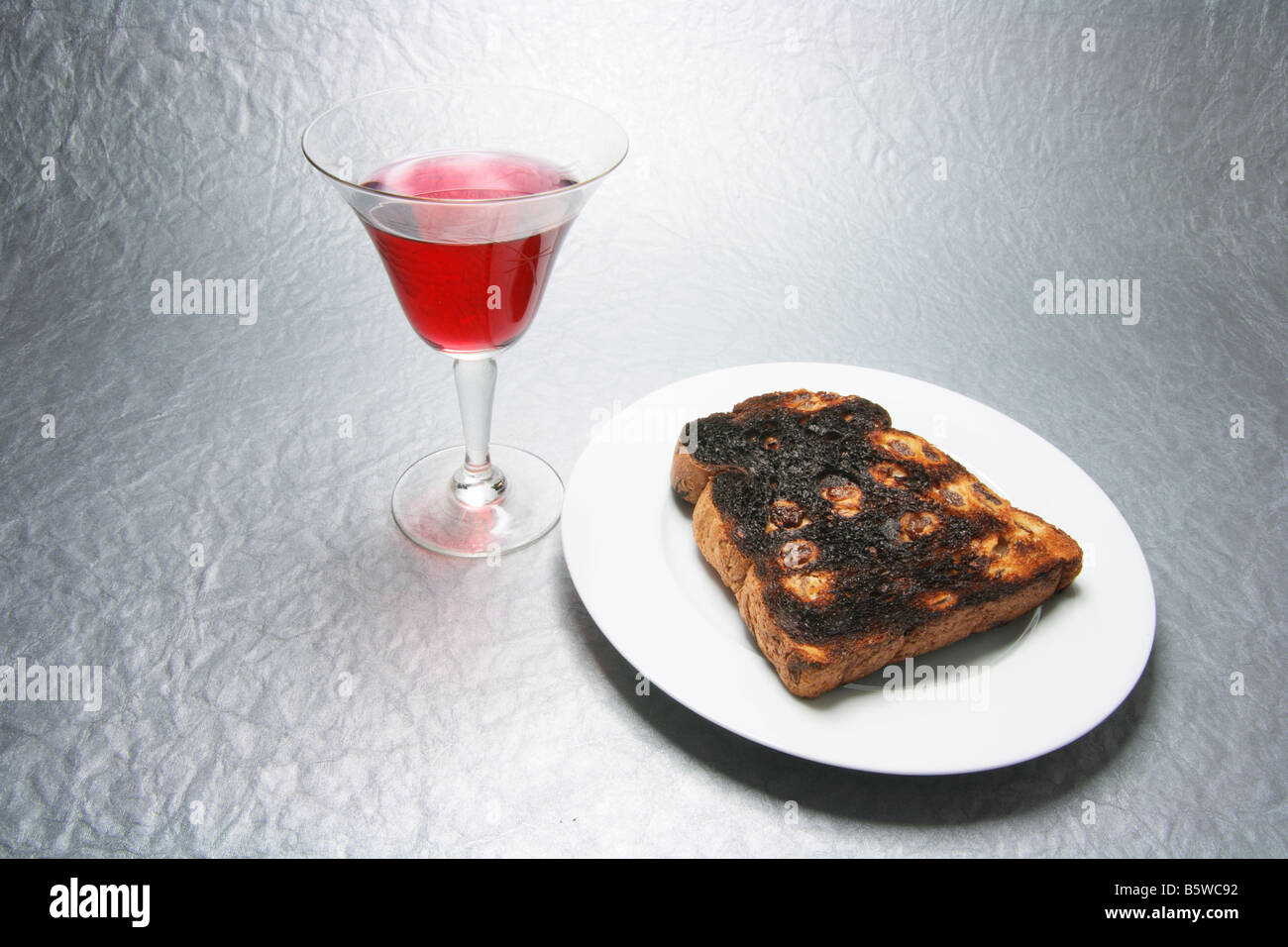 Raisin Toast and Drink Stock Photo - Alamy
