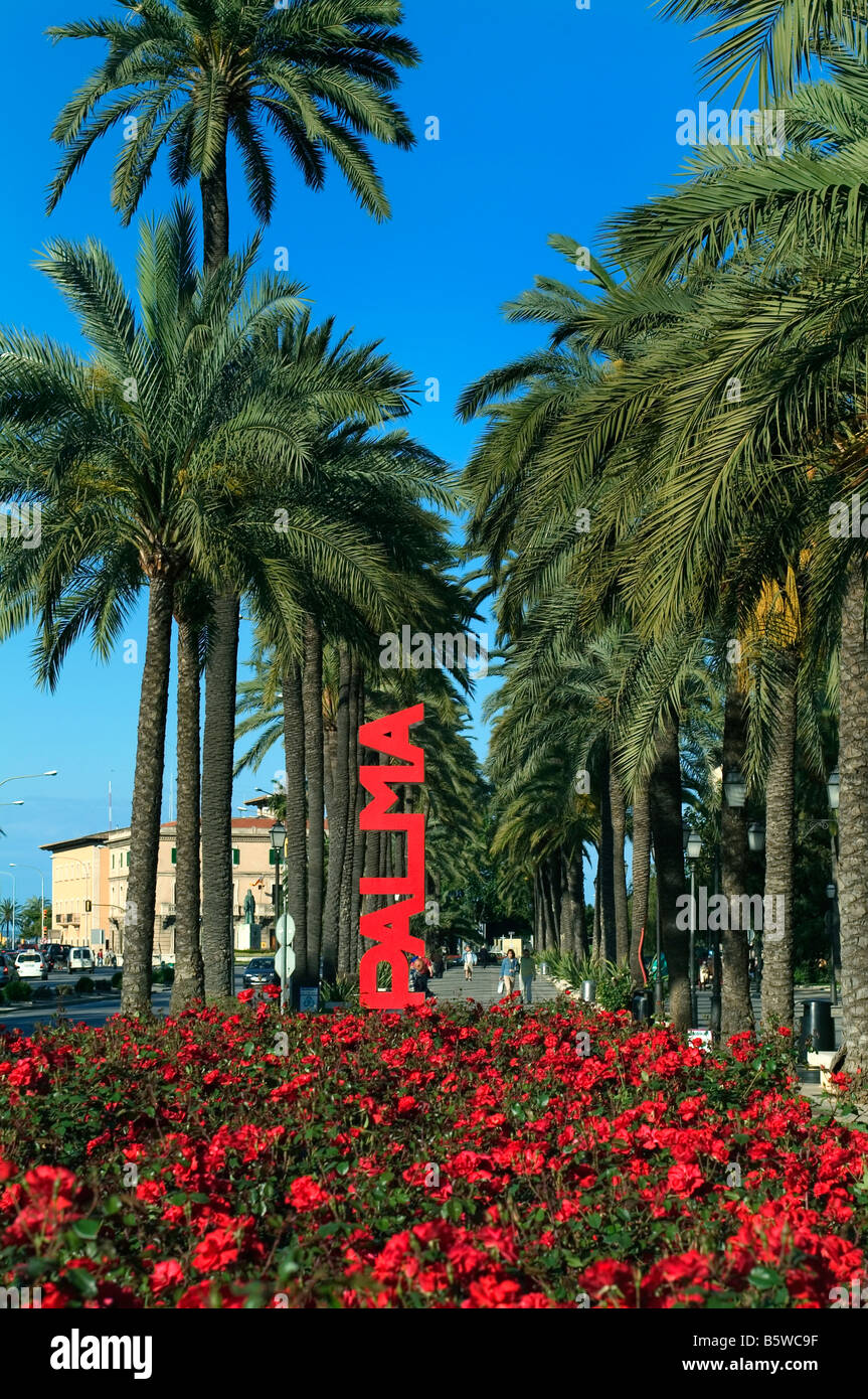 Palma sign sculpture, Palma de Mallorca, Mallorca, Balearics, Spain ...