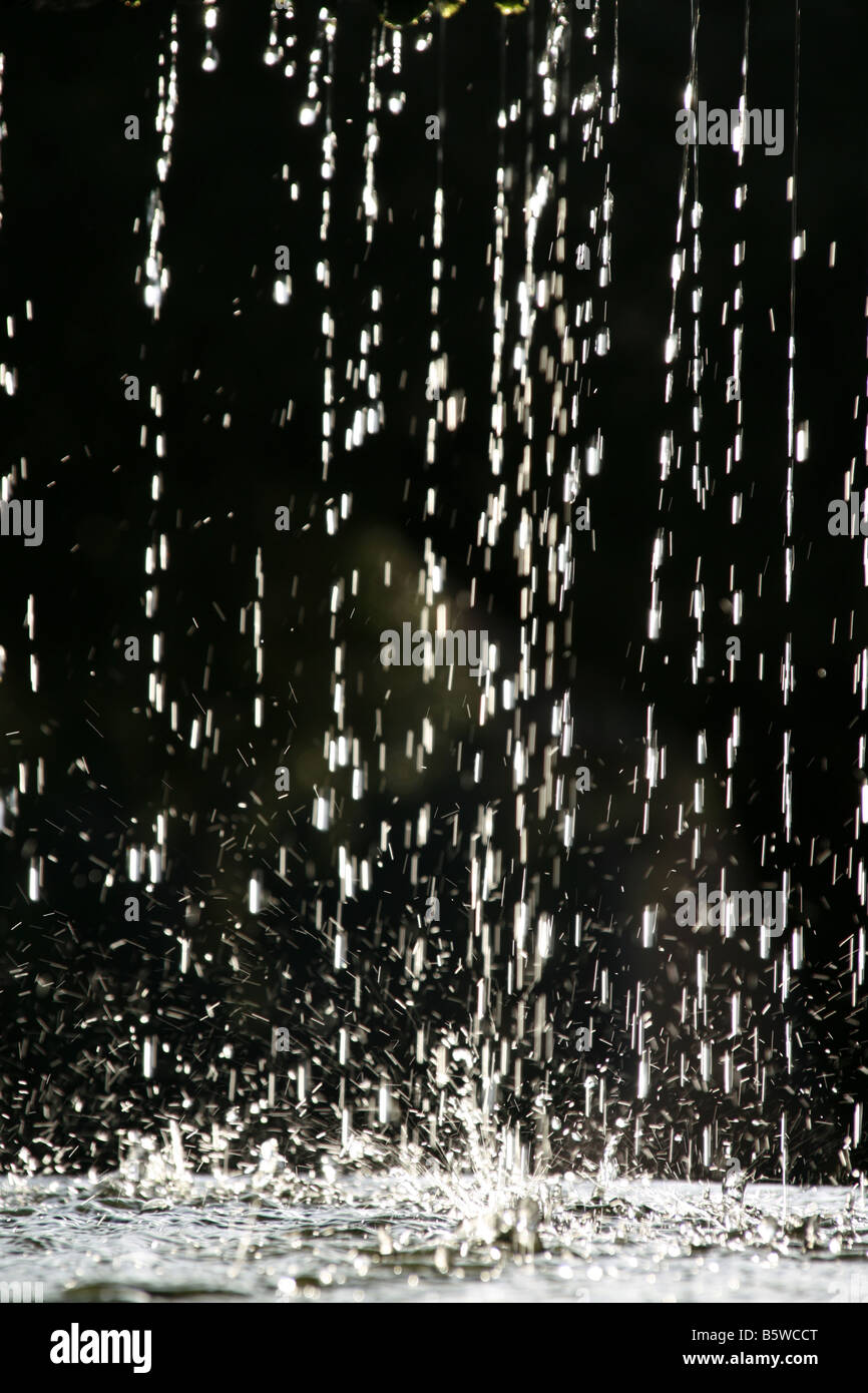 abstract many water drops falling on ground floor Stock Photo - Alamy
