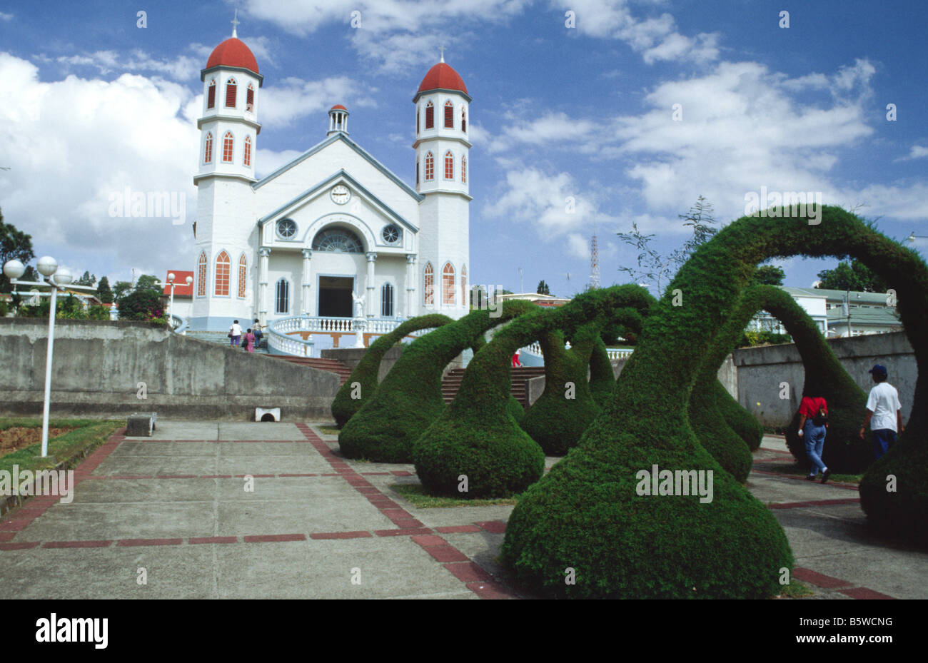 Church and Park Alvardo in Zarcero Costa Ria Cantral America Stock ...