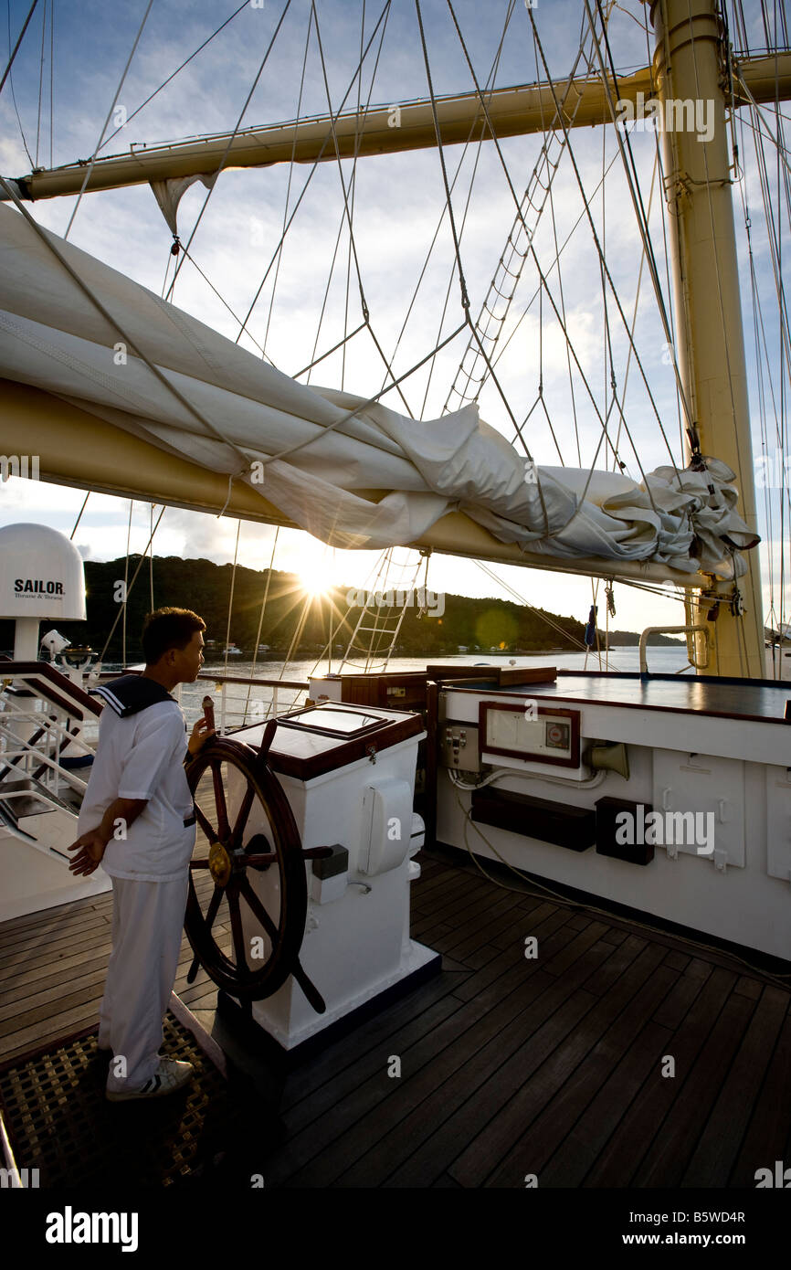 Sailing ship helm hi-res stock photography and images - Alamy