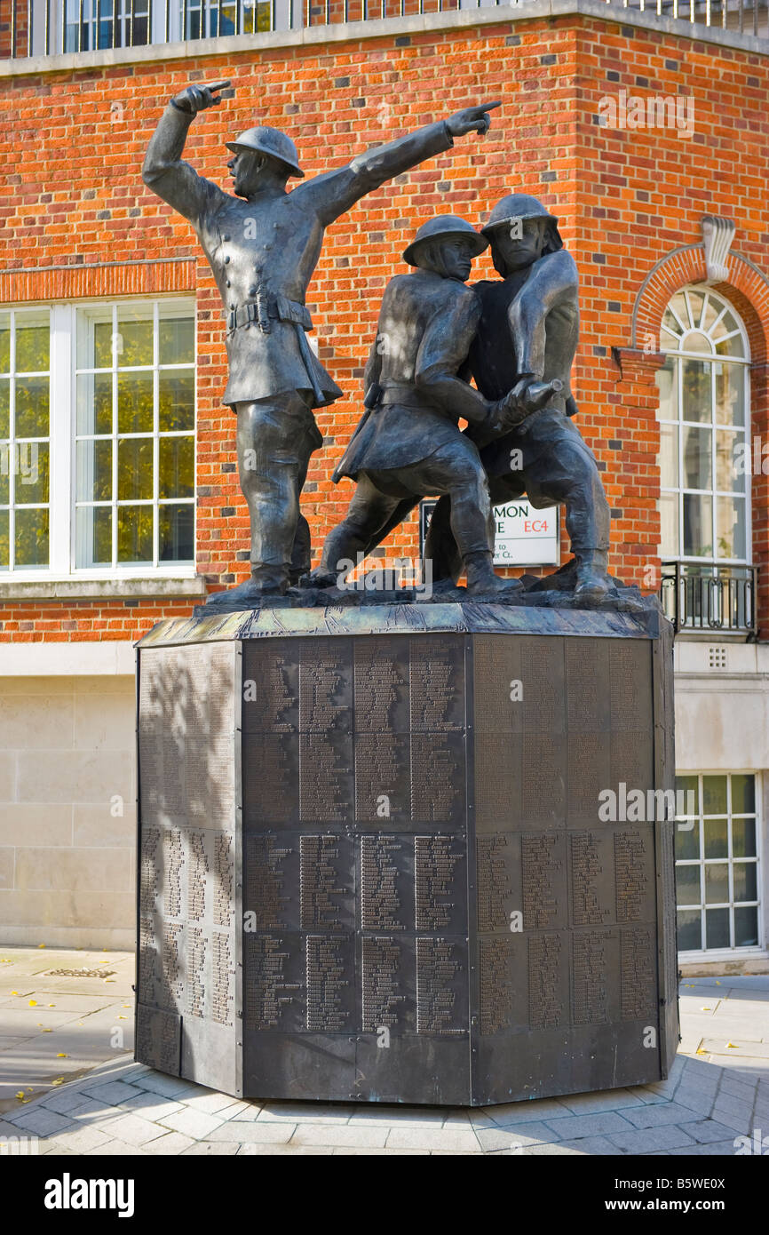 The Blitz memorial to the firefighters in WW2 by John W Mill , unveiled ...