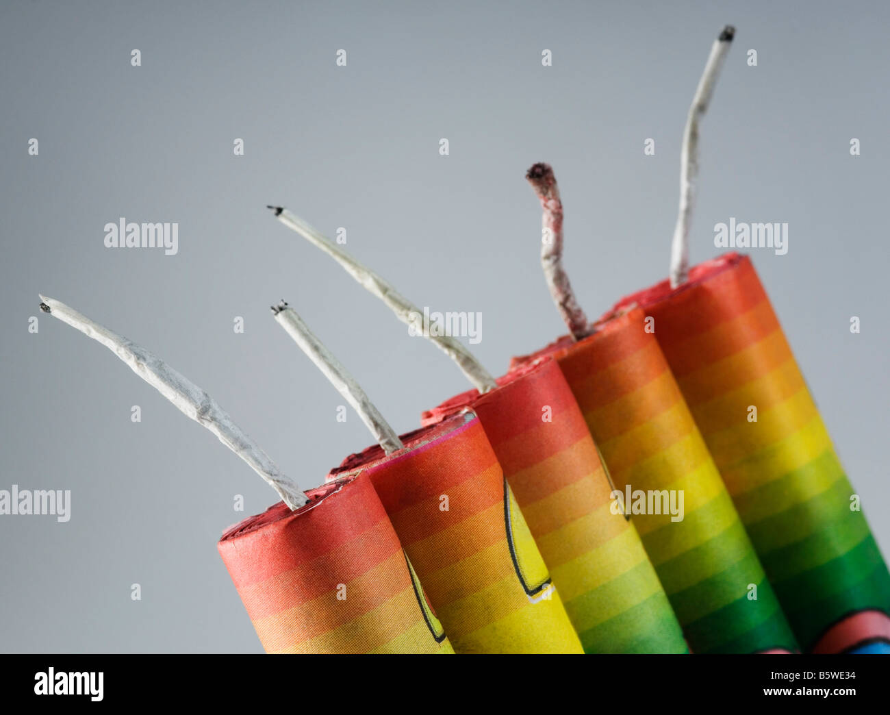 Close-up of firecrackers in a row Stock Photo - Alamy