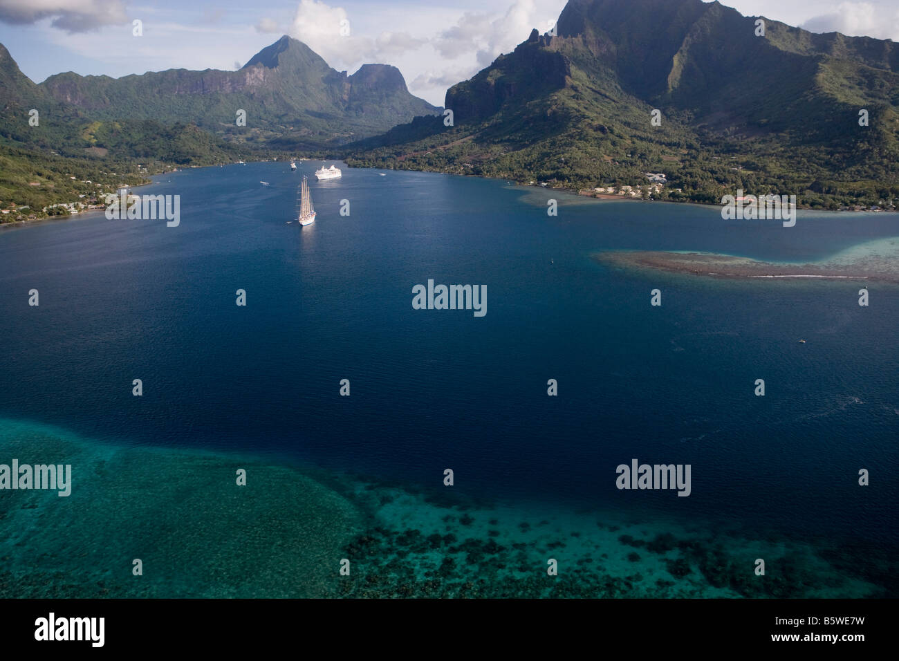 Sailing Ship at Anchor Stock Photo - Alamy