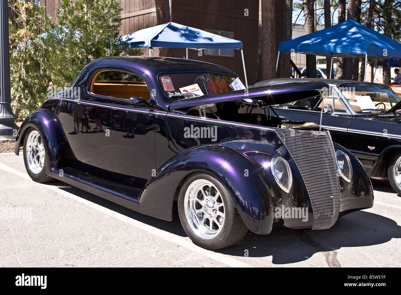 Purple 1959 Ford V8 coupe Stock Photo - Alamy