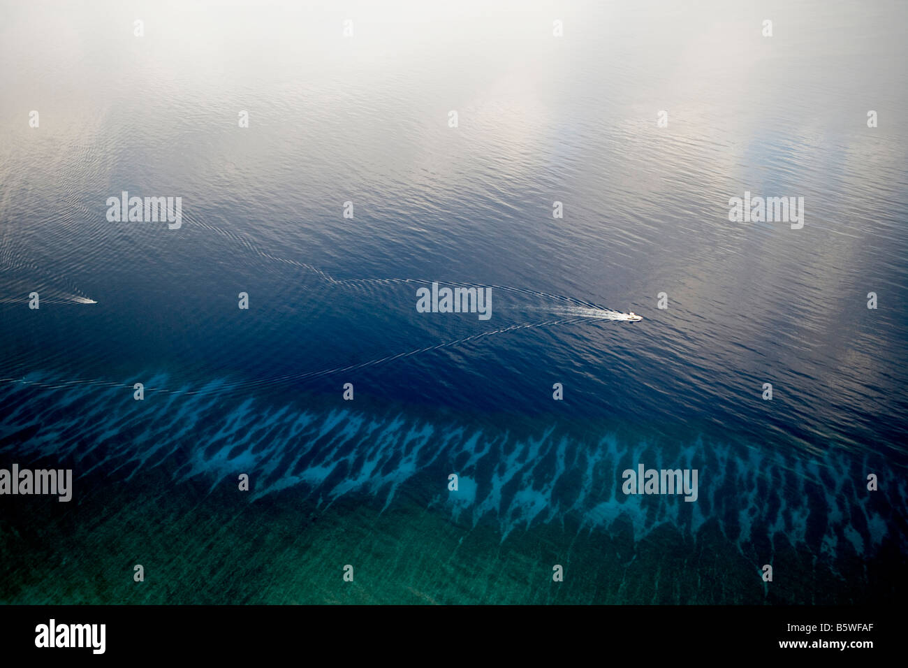 Aerial View of Boats and Coral Formation, Grand Cayman Stock Photo - Alamy