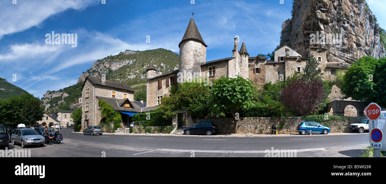 The picturesque french village of La Malene in the Gorges du Tarn ...