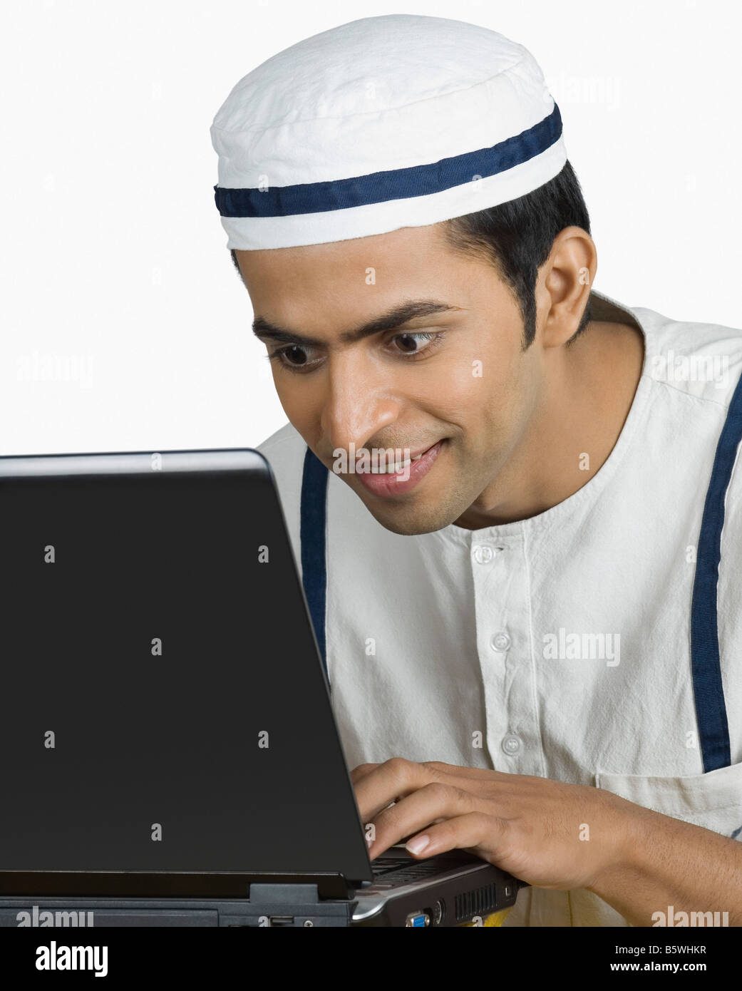 Close-up of a prisoner using a laptop Stock Photo - Alamy