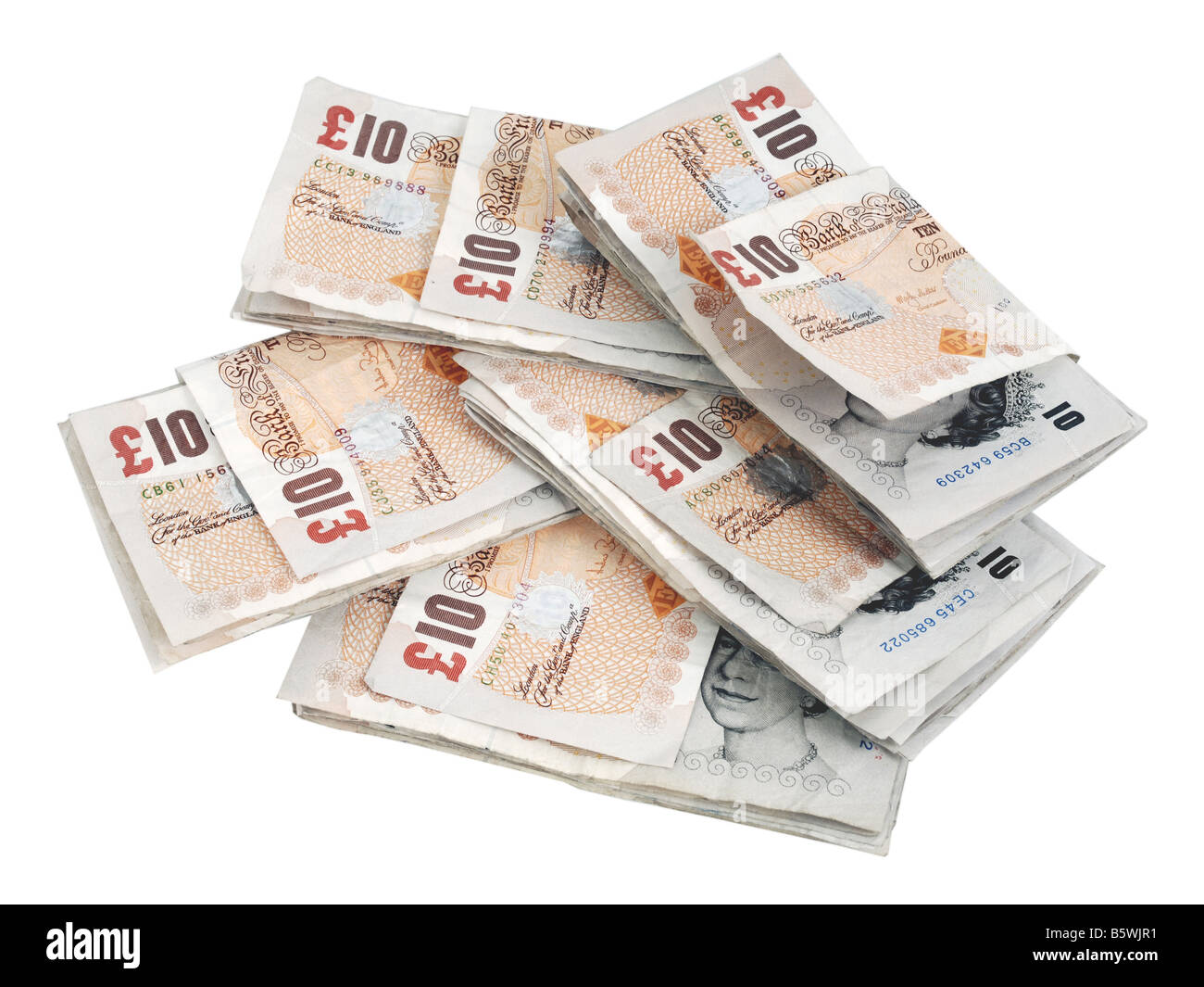 Pile of money sterling notes hi-res stock photography and images - Alamy