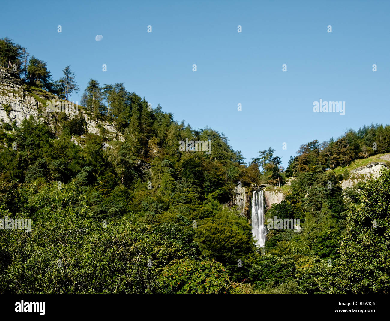 Pistyll Rhaeadr Waterfall in Wales Stock Photo - Alamy