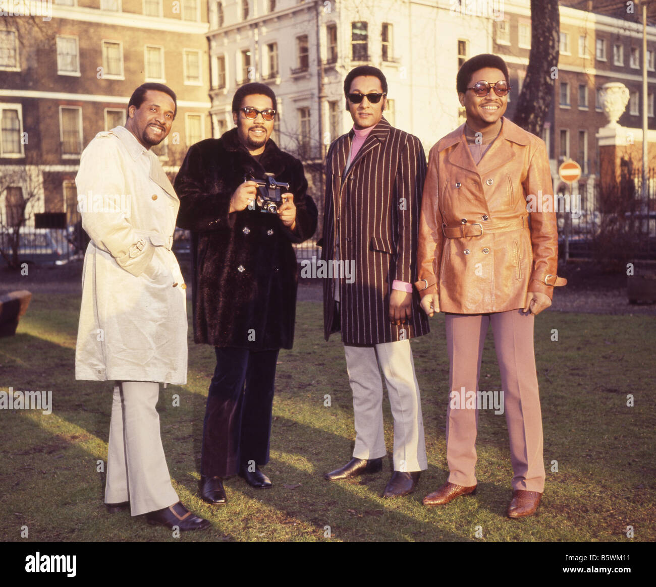 THE FOUR TOPS US vocal group in Grosvenor Square, London, in October ...