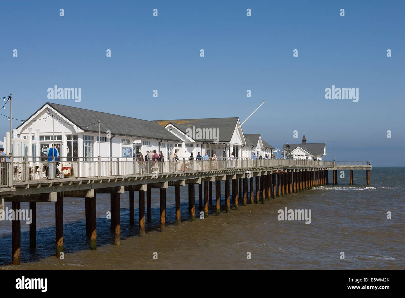 Southwold pier North Sea beach Suffolk Stock Photo - Alamy