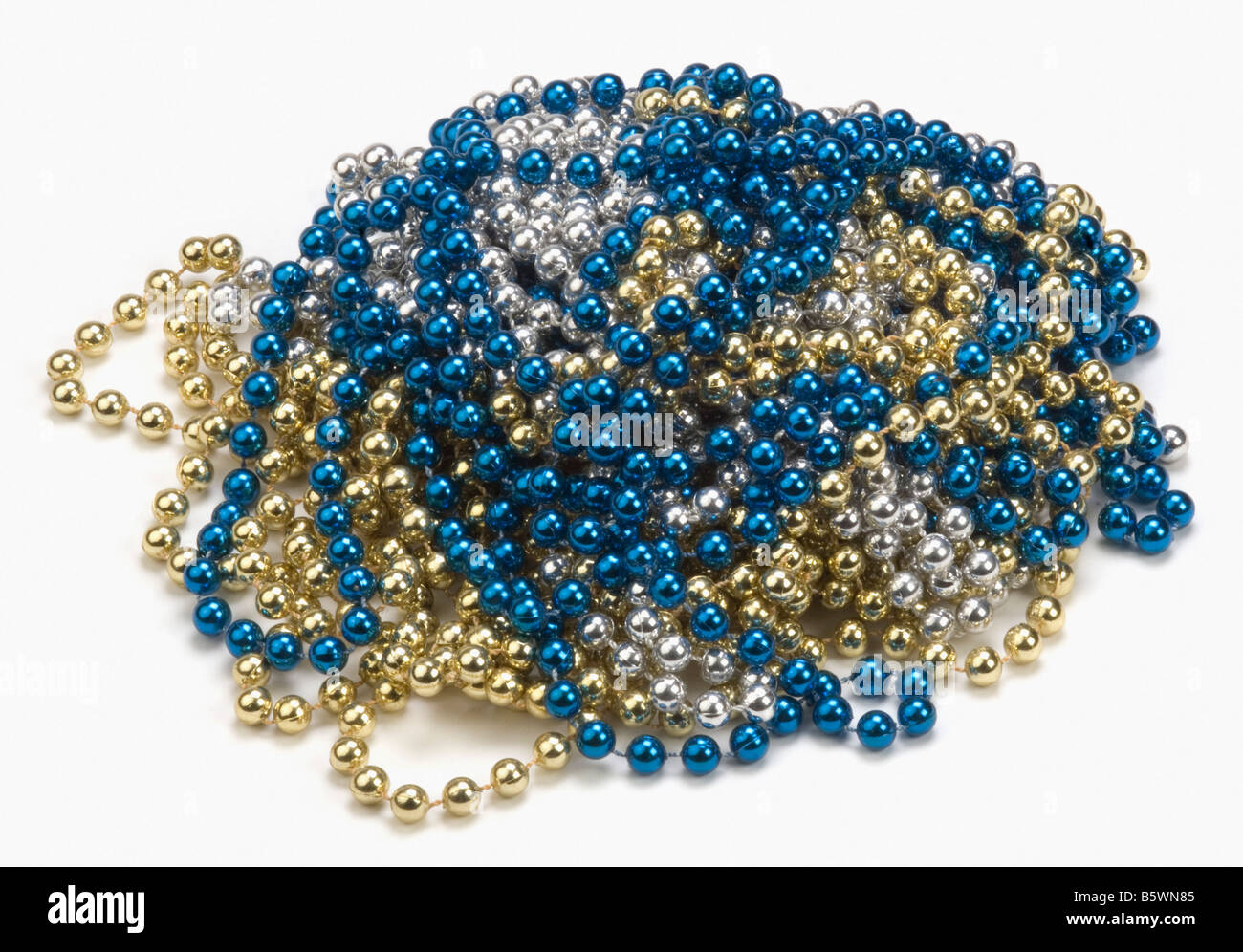 Silver and gold beads Cut Out Stock Images & Pictures - Alamy