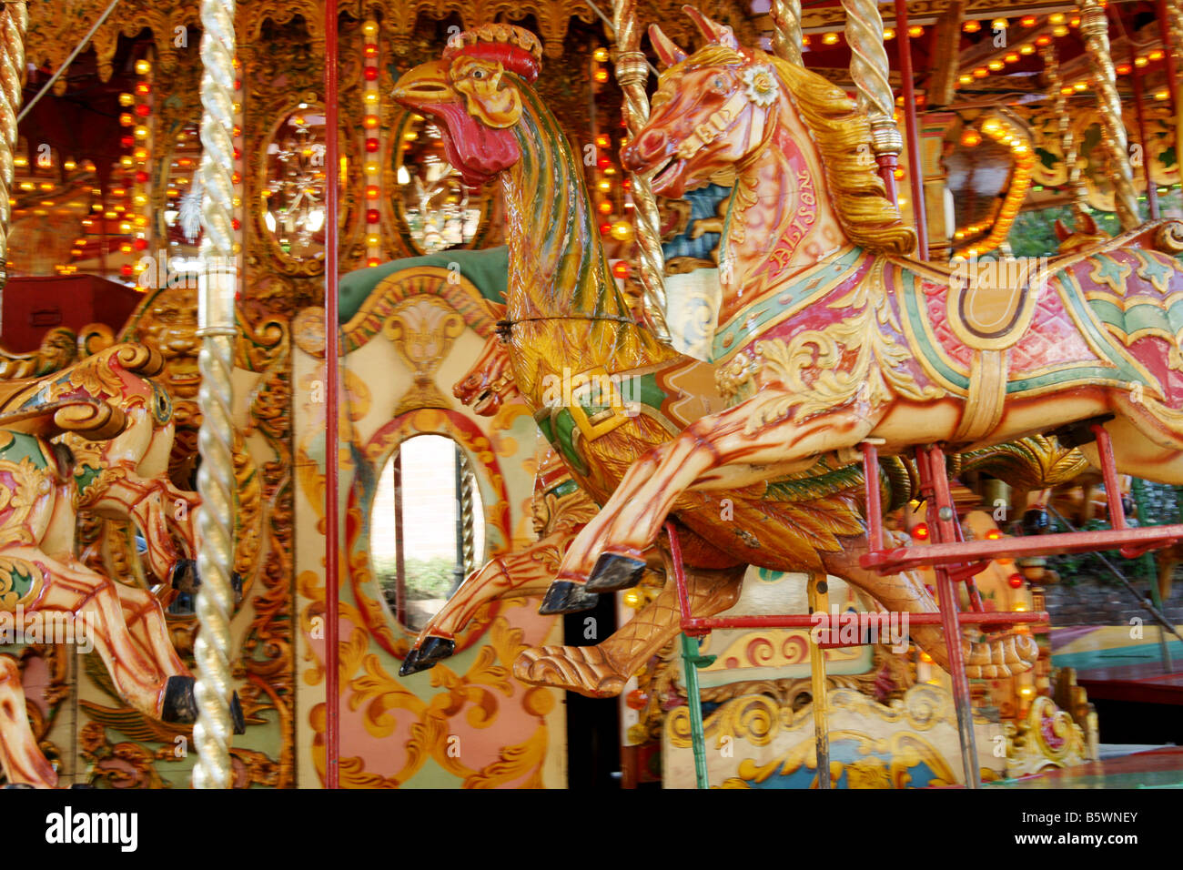 Old Fashioned Carousel Ride Stock Photo - Alamy