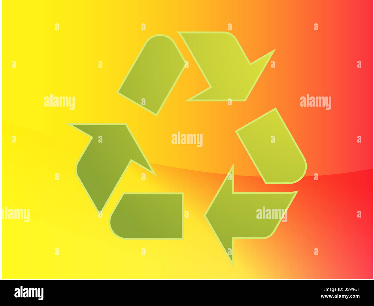 Recycling eco symbol illustration of three pointing arrows Stock Photo ...