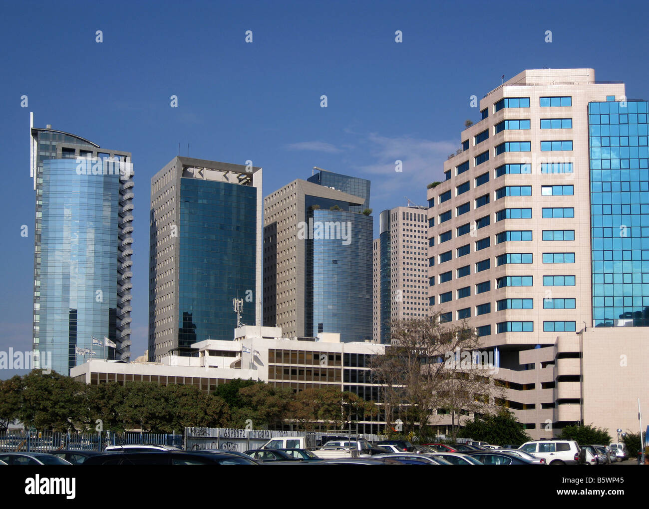 Modern office buildings. Downtown Tel Aviv Israel Stock Photo - Alamy