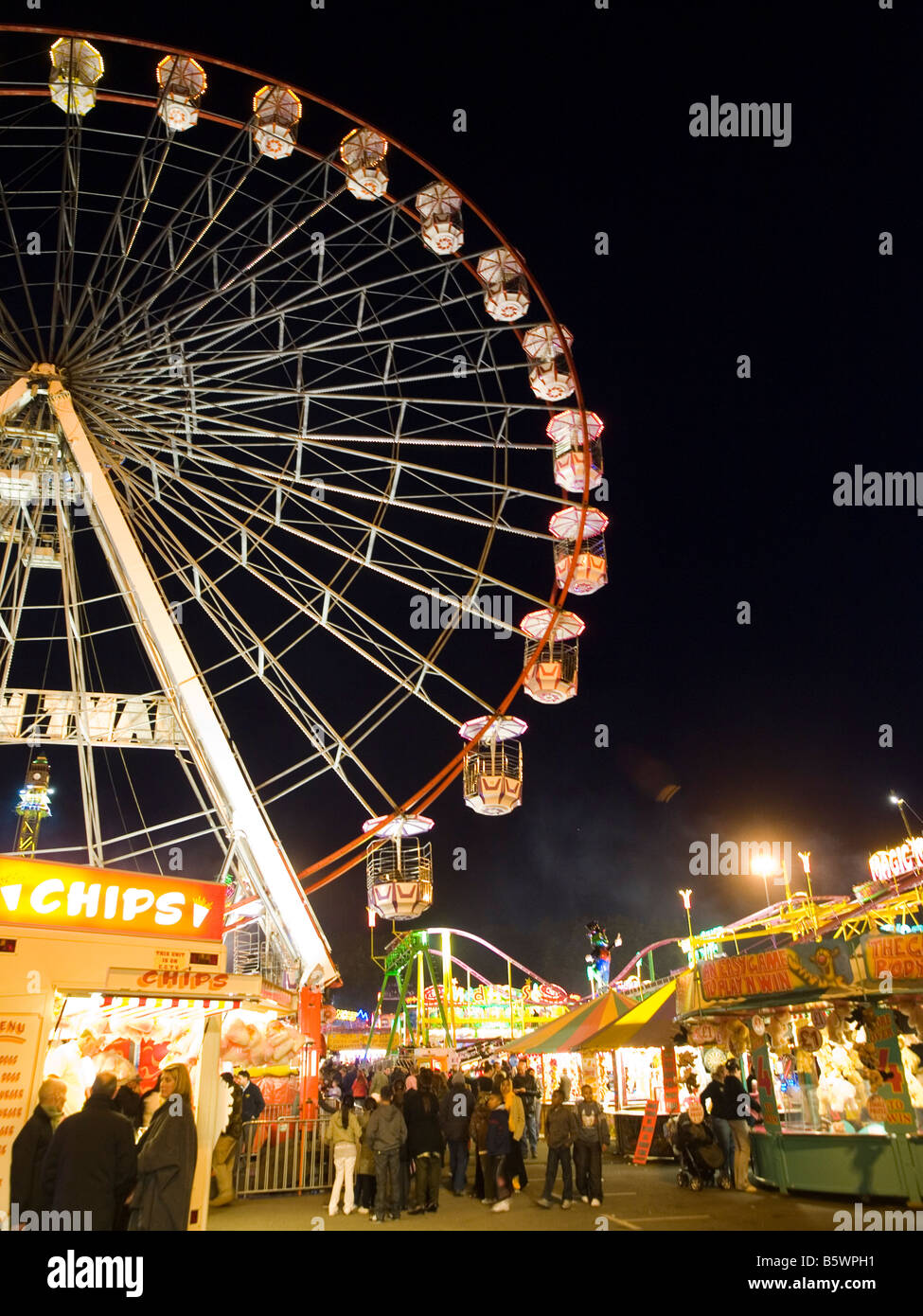 The Giant Big Wheel at Goose Fair in Nottingham, Nottinghamshire ...