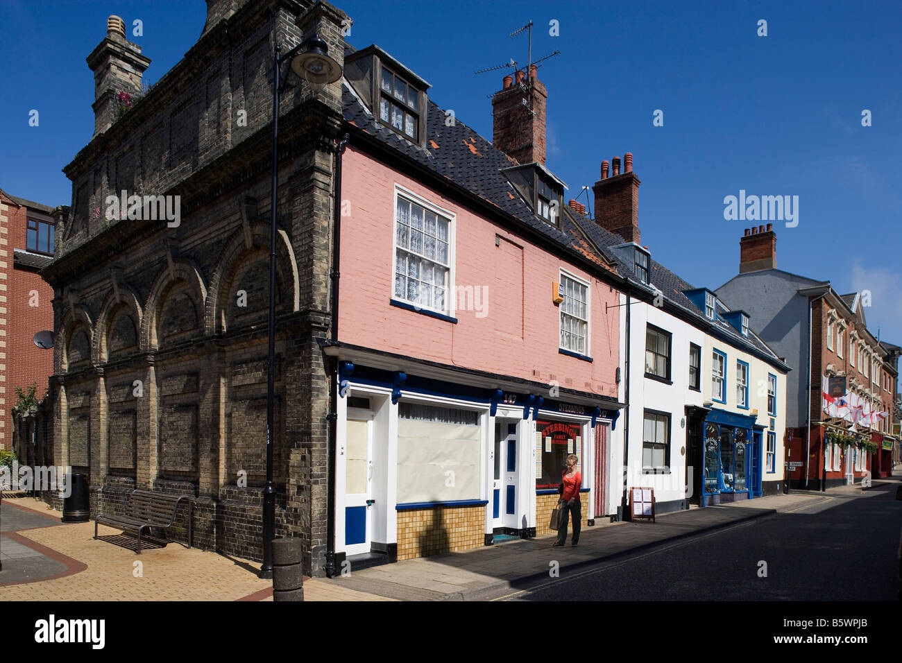Lowestoft Town center Typical houses Norfolk UK Stock Photo - Alamy