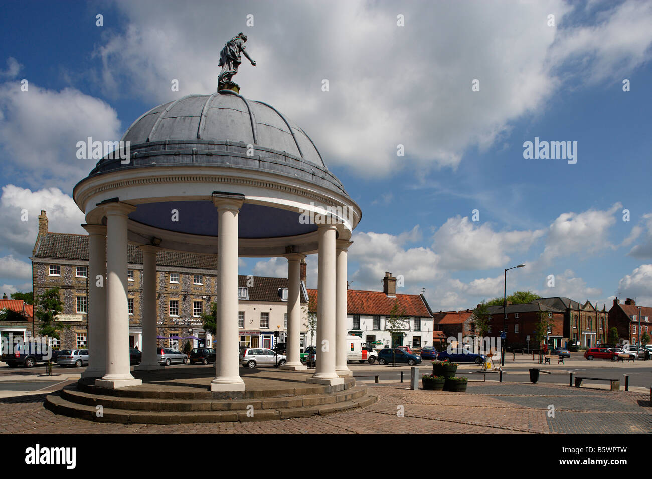 Swaffham Market Place Market Butter Cross Norfolk UK Stock Photo - Alamy