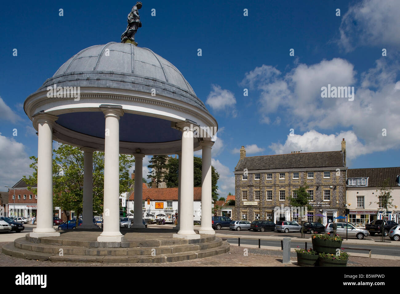 Swaffham Market Place Market Butter Cross Norfolk UK Stock Photo - Alamy