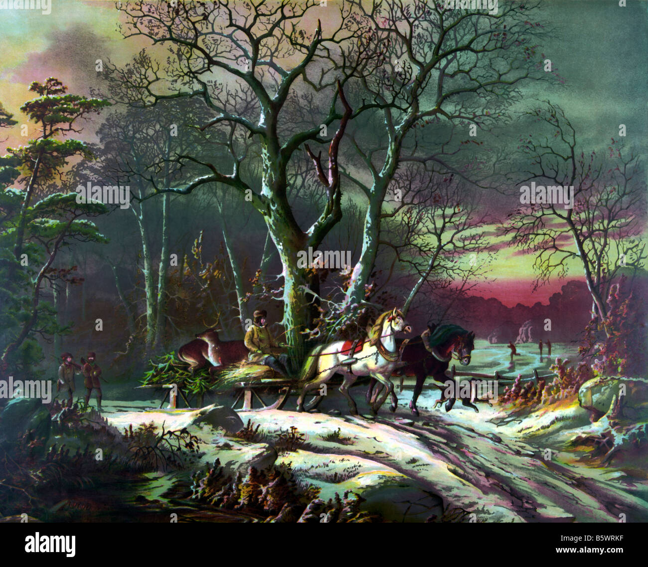 American hunting painting hi-res stock photography and images - Alamy