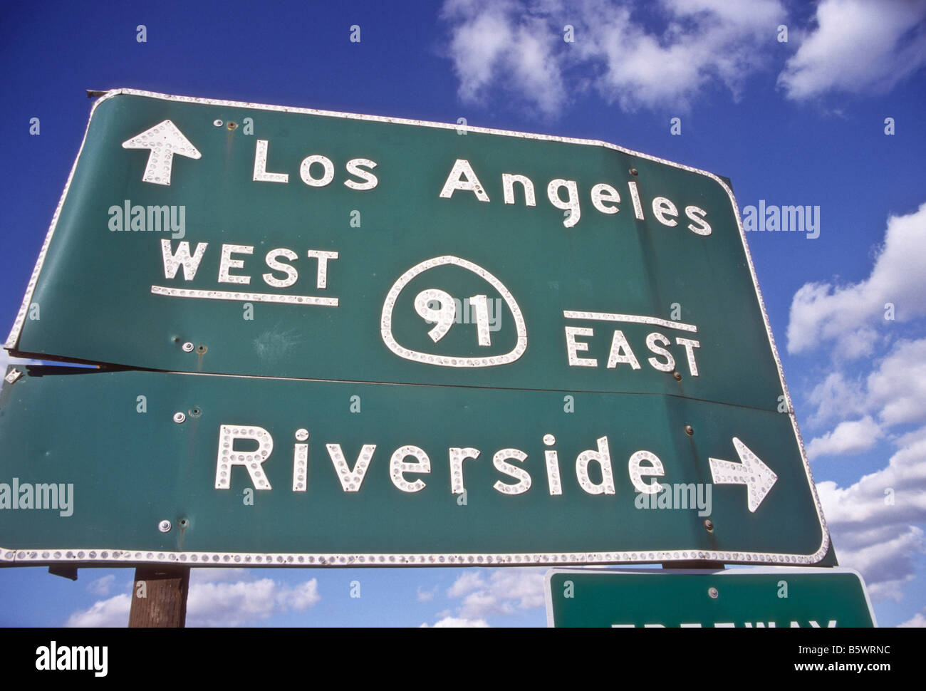Freeway entrance sign, California Stock Photo - Alamy