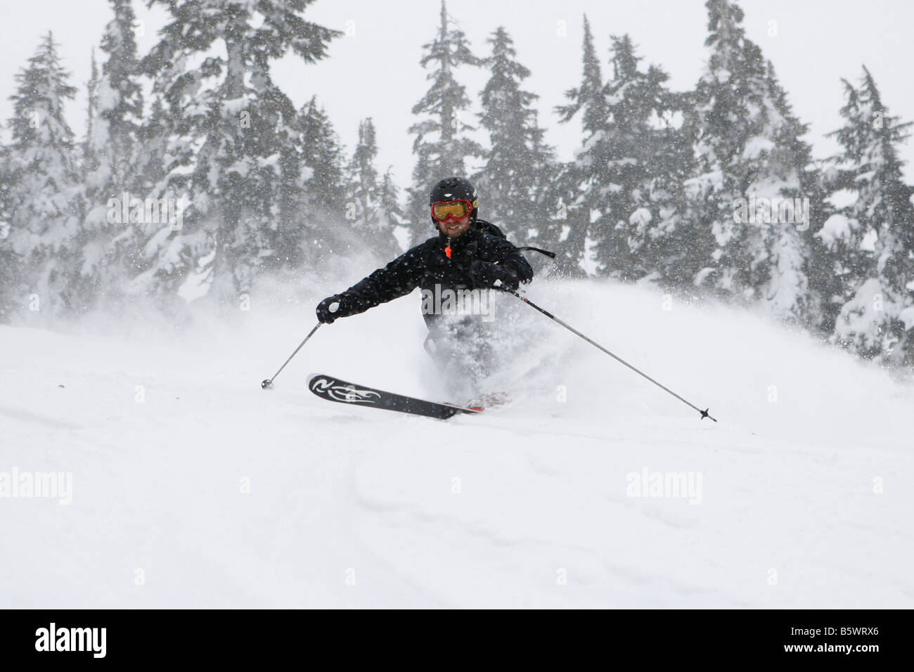 Telemark skiing powder hi-res stock photography and images - Alamy