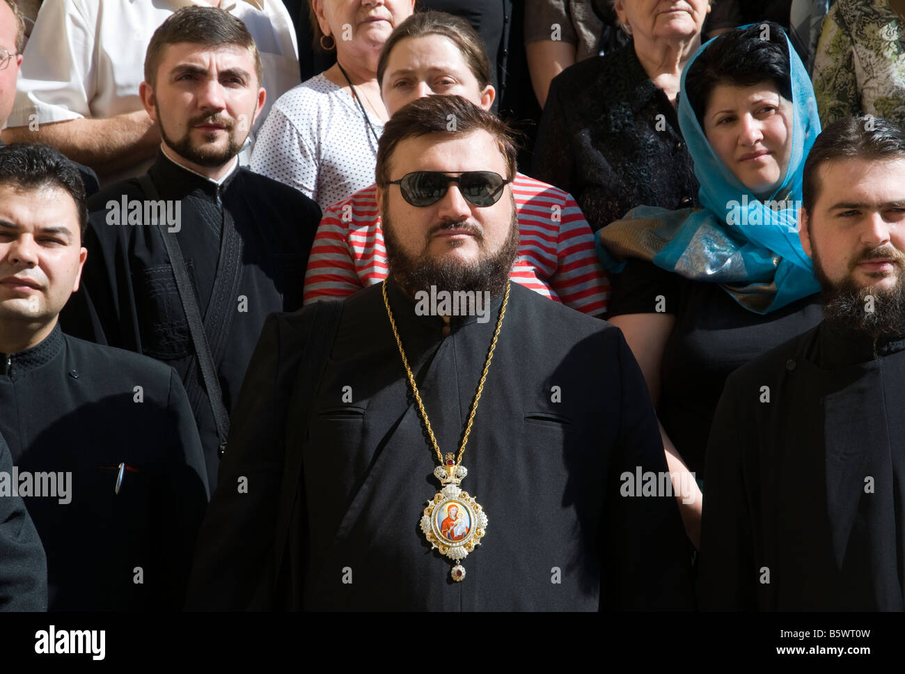 Israel Jerusalem Old City Holy Sepuchre group of orthodox priests and ...