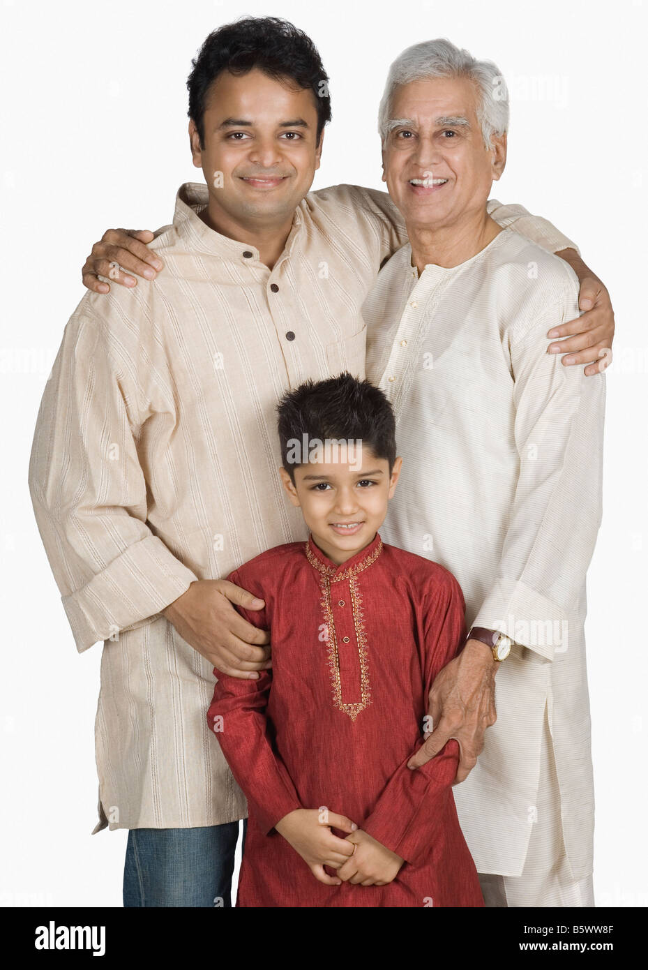 Indian grandfather son child care hi-res stock photography and images ...