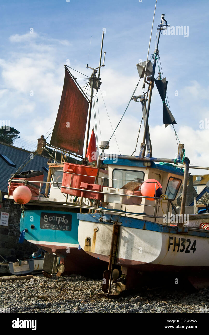 Fishing boats, Cadgwith Cove, Cornwall, UK Stock Photo - Alamy