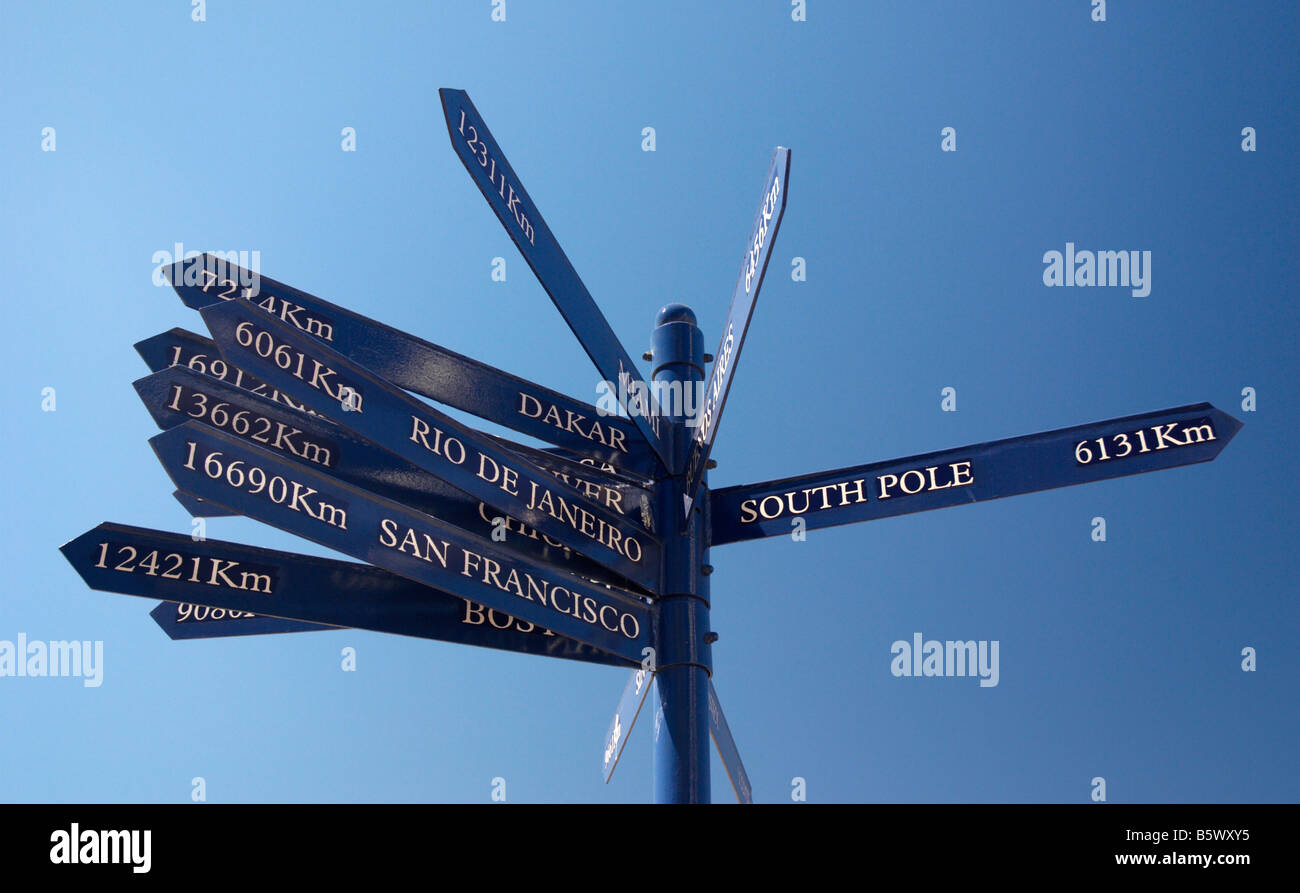 Distance Sign Pole High Resolution Stock Photography and Images - Alamy