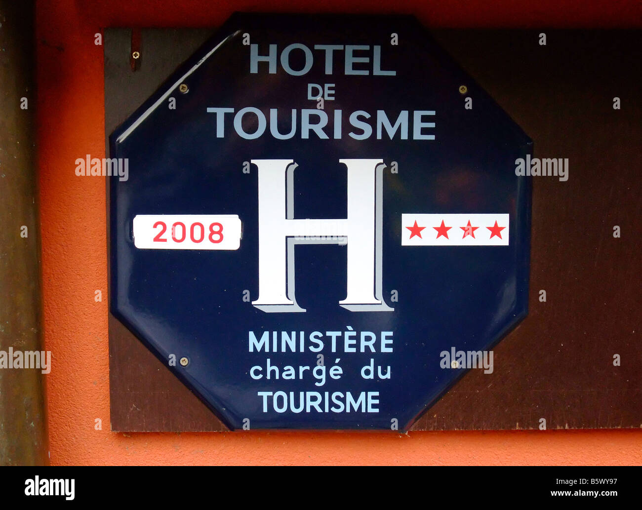 Official classification of french hotels, here a four stars board sign ...