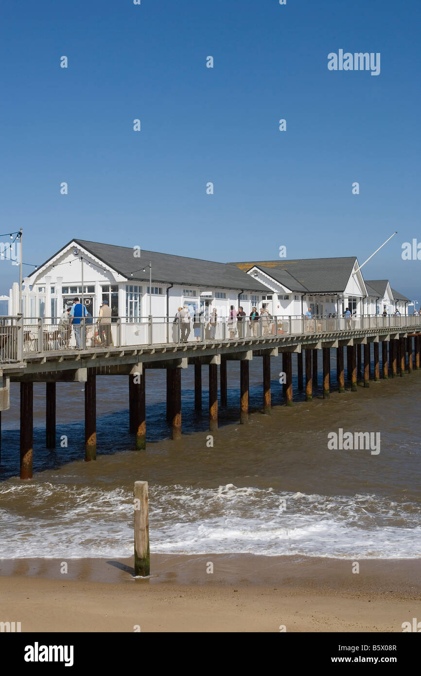 Southwold pier North Sea beach Suffolk Stock Photo - Alamy