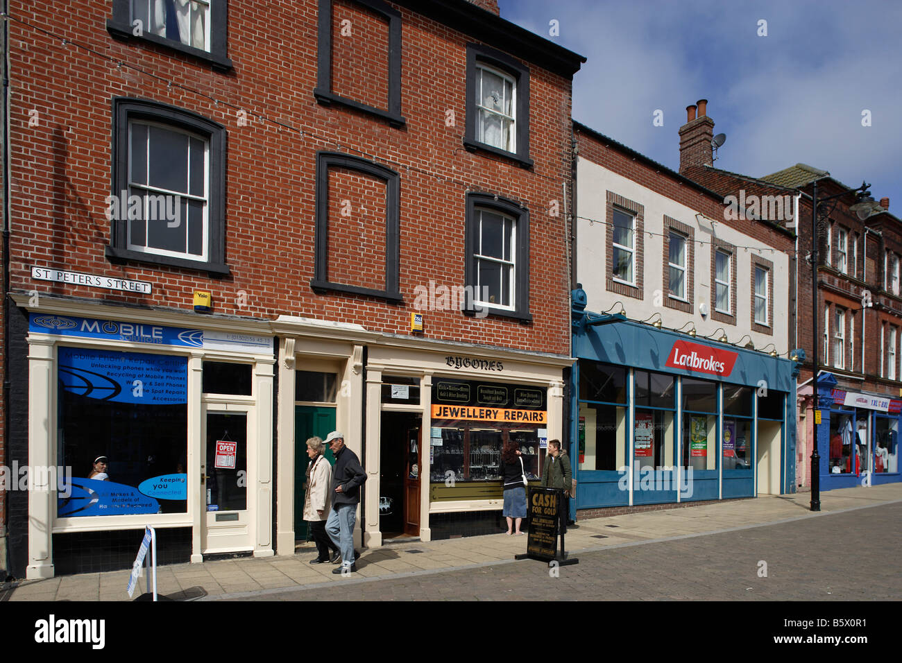 Lowestoft Town center Typical houses Norfolk UK Stock Photo - Alamy